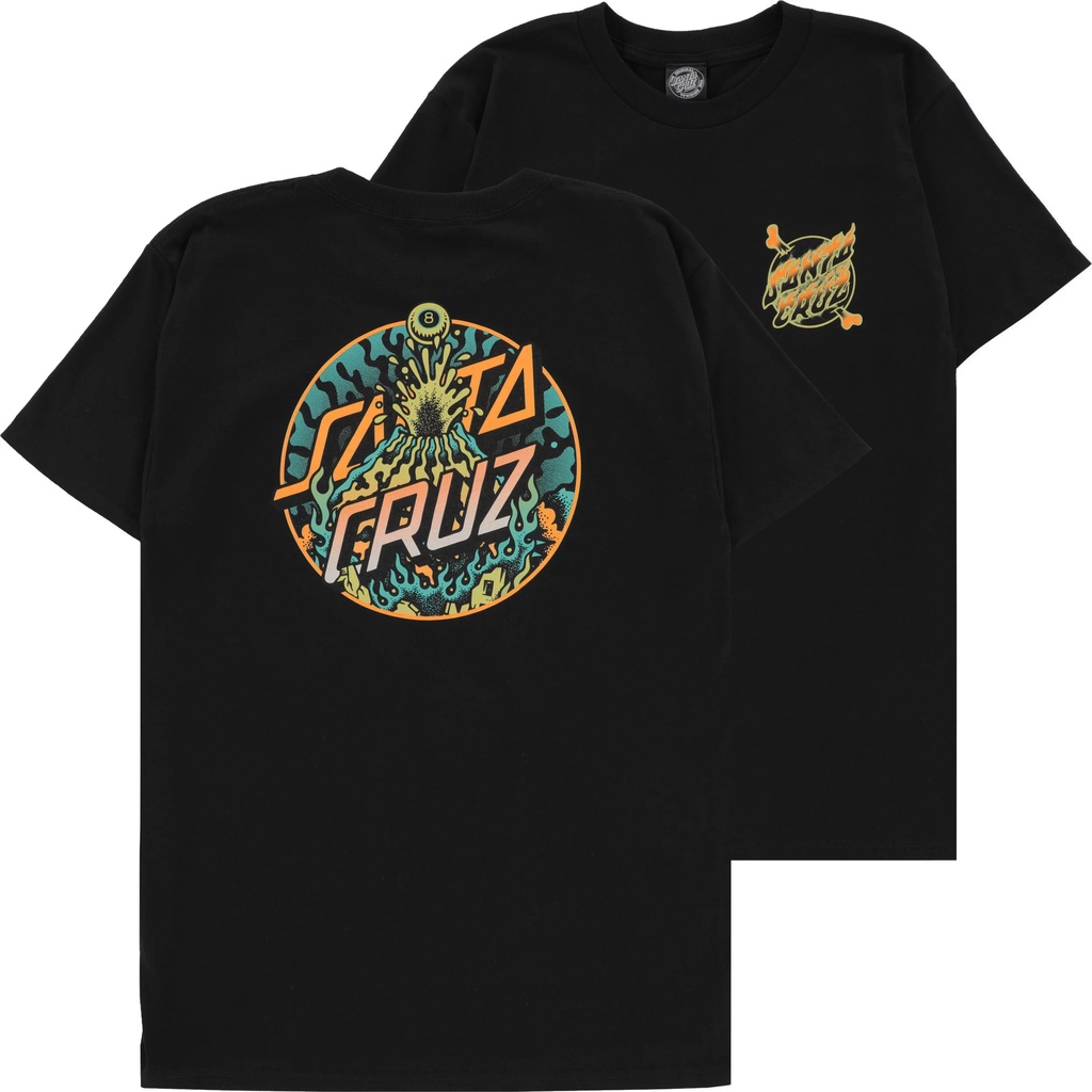 [CLEARANCE] Santa Cruz Winkowski Volcano Dot S/S Regular Black T-Shirt ...
