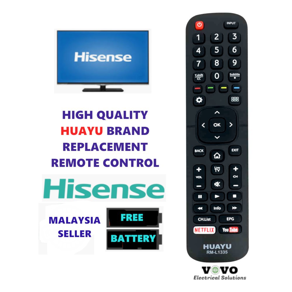 Replacement Remote Control Hisense Universal LCD / LED TV | Shopee Malaysia