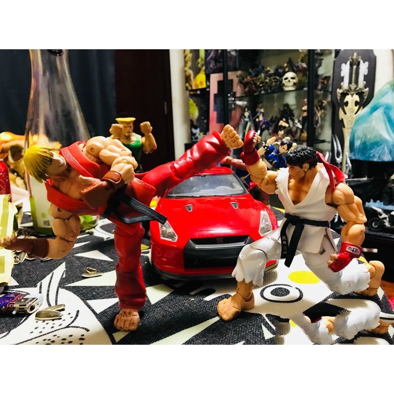 NECA Street Fighter Ryu Ken Chun Li Gouki Guile PVC Action Figure ...