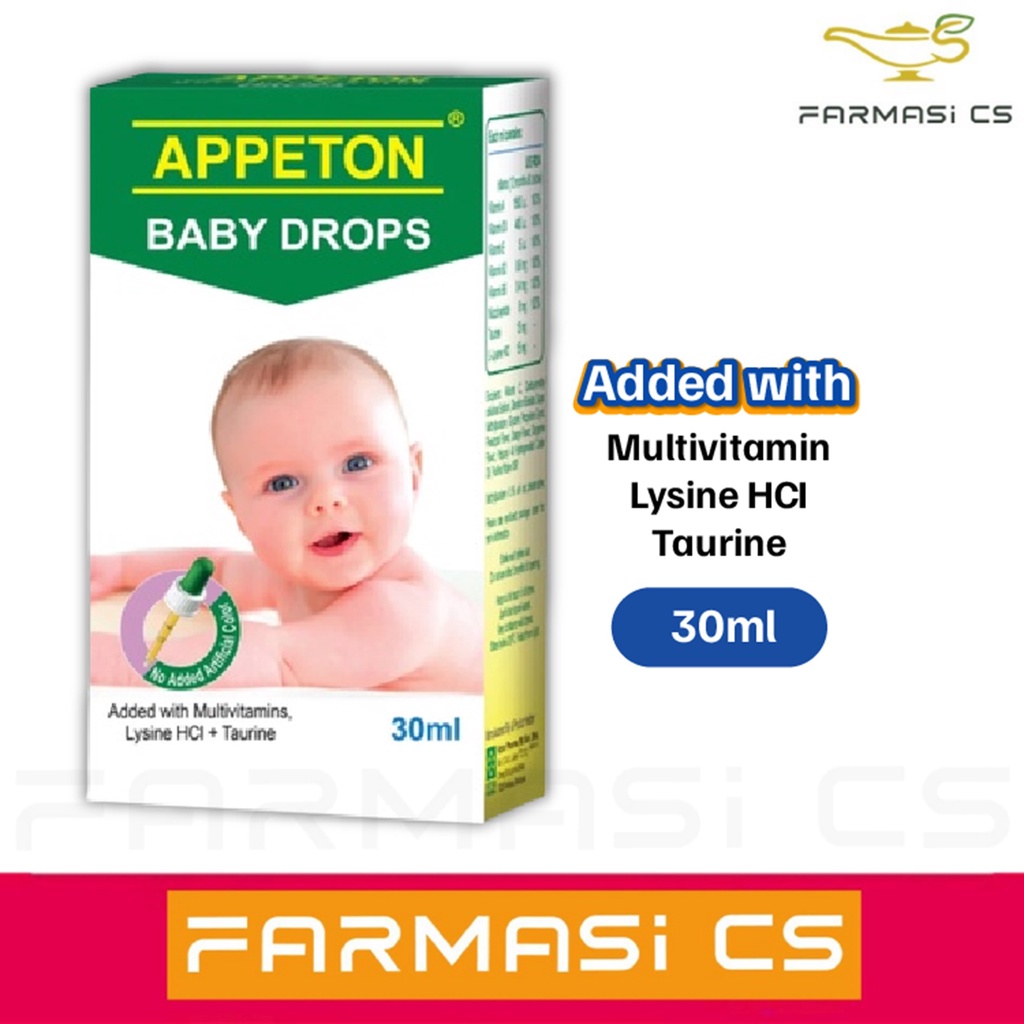 Appeton Baby Drops with Multivitamins Lysine HCL + Taurine 30ml EXP:04/ ...