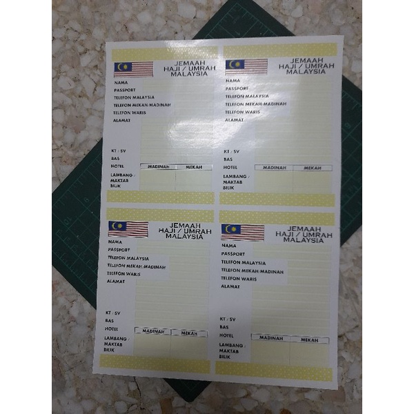 STICKER NAMA HAJI DAN UMRAH | Shopee Malaysia