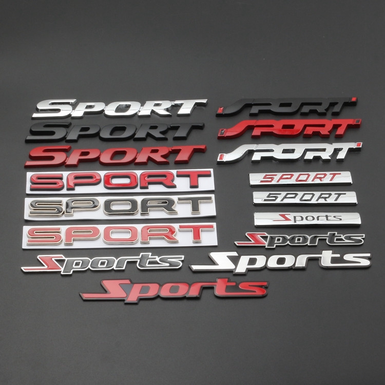 Sport Metal Car Sticker Car Modified Car Sticker Metal sport Car Logo ...