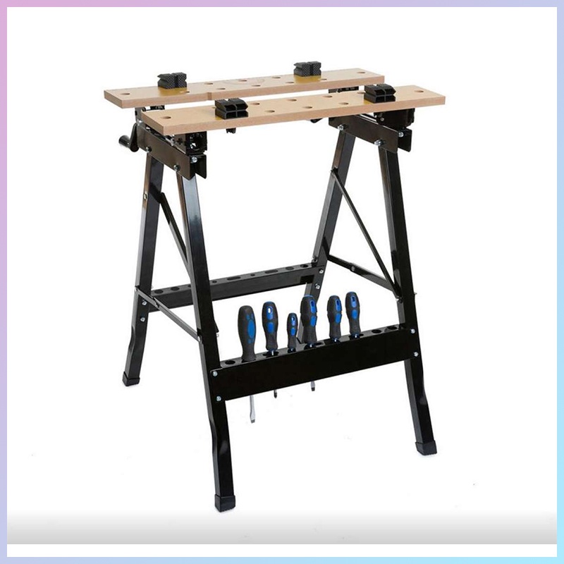 70KG 100KG Foldable Portable Workbench Sawhorse Trestle Table | Shopee ...