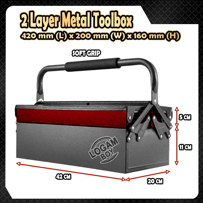 TOOLS BOX 3 LAYER METAL TOOL BOX HEAVY DUTY TOOLS BOX KOTAK BESI ...