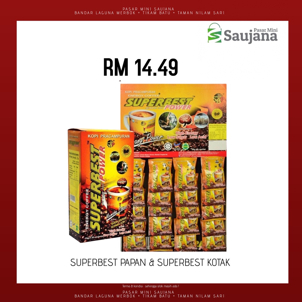 Kopi Superbest Power Papan / Kotak Super Best 100% Original | Shopee Malaysia