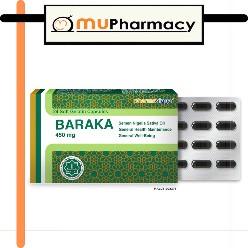 Baraka 450mg Habbatus Sauda 24's capsules (Exp: 03/2024) | Shopee Malaysia