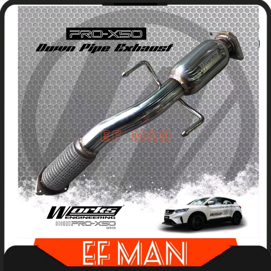 WORKS ENGINEERING PROTON PRO X50 EXHAUST SYSTEM CATBACK DOWN PIPE ...