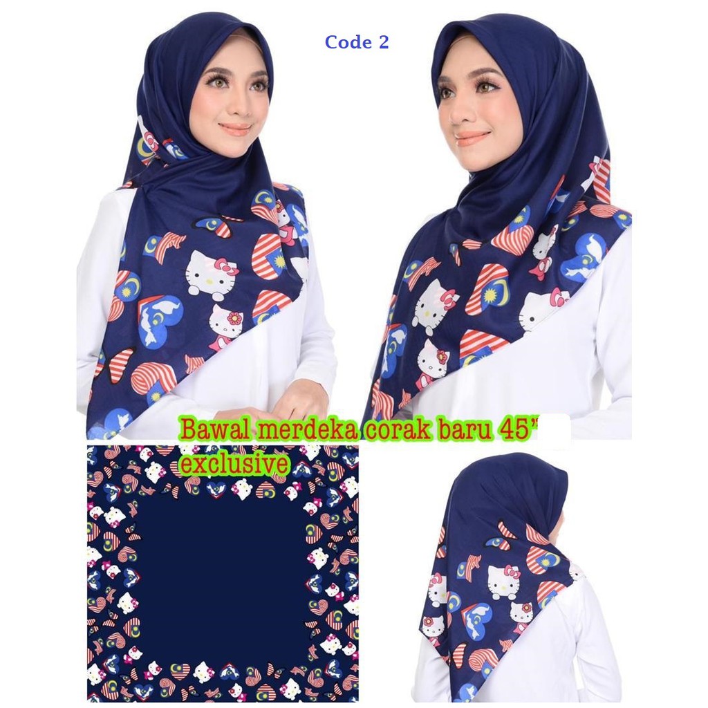 Tudung Bawal Merdeka Edisi Ibu Anak Tudung Bendera Malaysia tudung hari ...