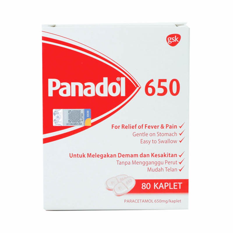 Panadol Fever & Pain Relief 650MG 80's | Shopee Malaysia