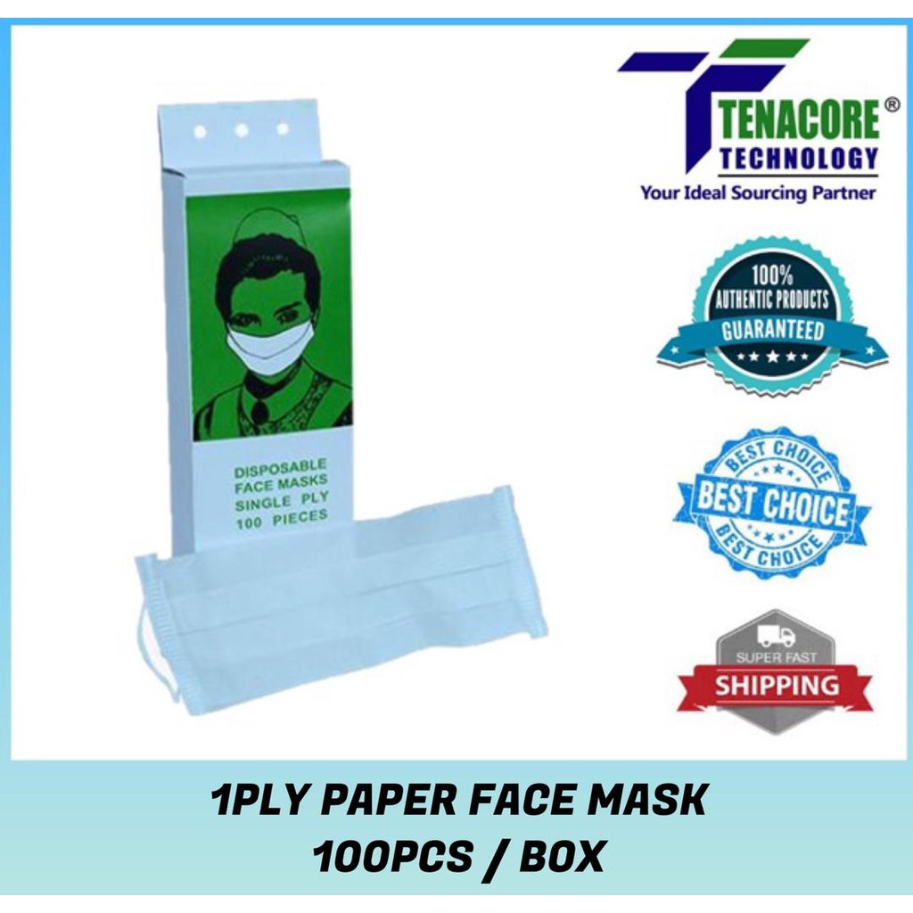Paper Face Mask 1 Ply (2 boxes) | Shopee Malaysia