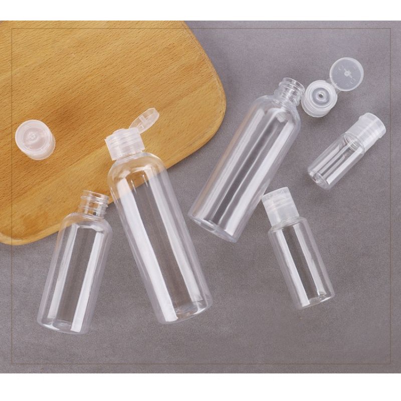 Botol flip cap kosong empty plastic bottle gel transparent bottles ...