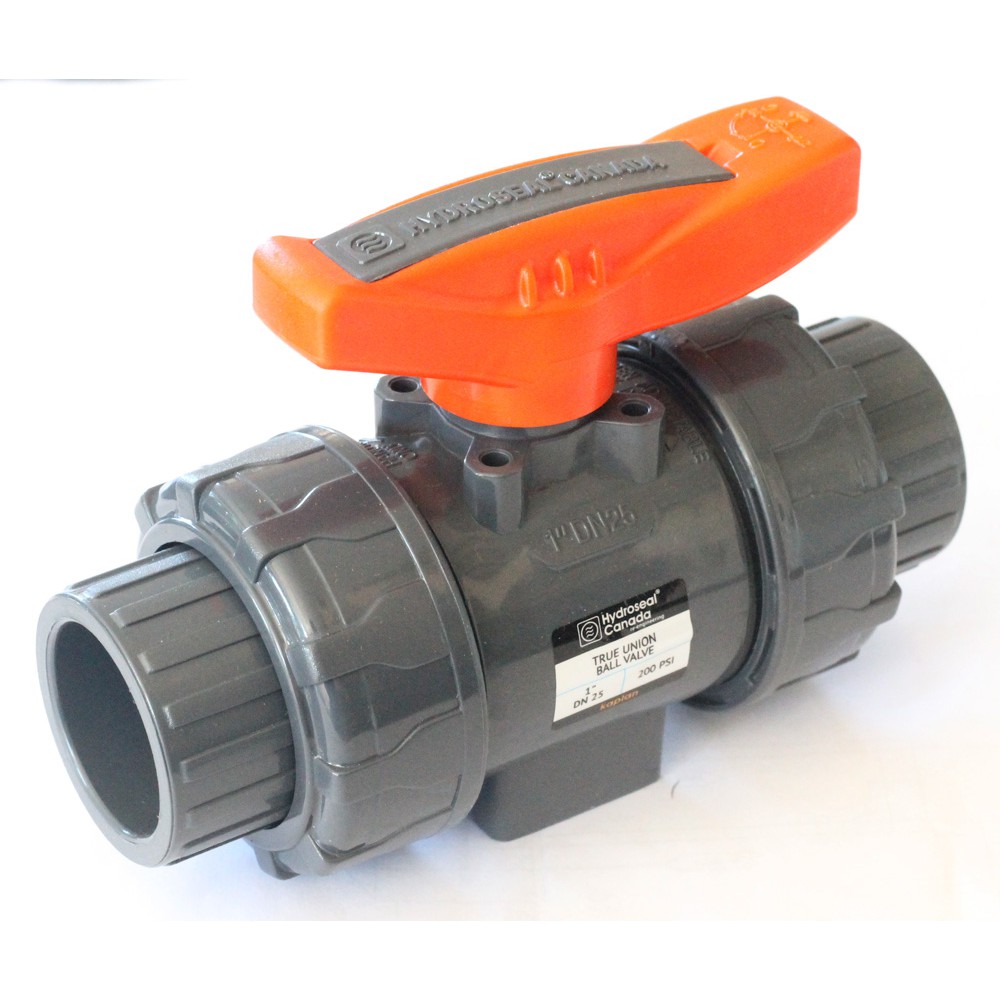 HYDROSEAL CANADA PVC Double Union Ball Valve Socket End 1 inch, 25 mm ...