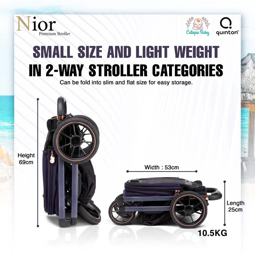 Quinton Nior One Push Folding System for 2-way Facing Baby Stroller ...