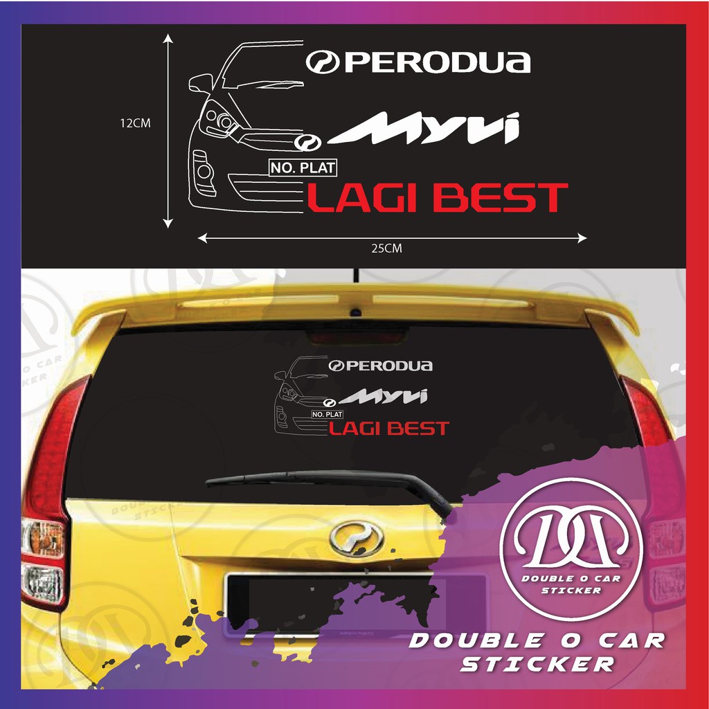 [Ready Stock]Perodua Myvi Lagi best shape&words sticker KI00107(PM ME ...