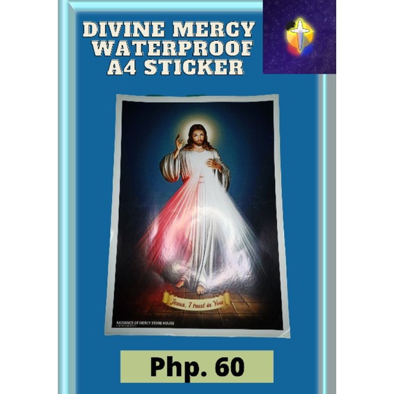 Divine Mercy Waterproof A4 Sticker | Shopee Malaysia
