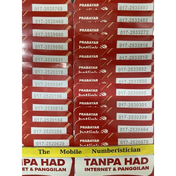 Maxis Hotlink Prepaid 017-(252) Vip Number Vvip Nombor Simcard | Shopee ...