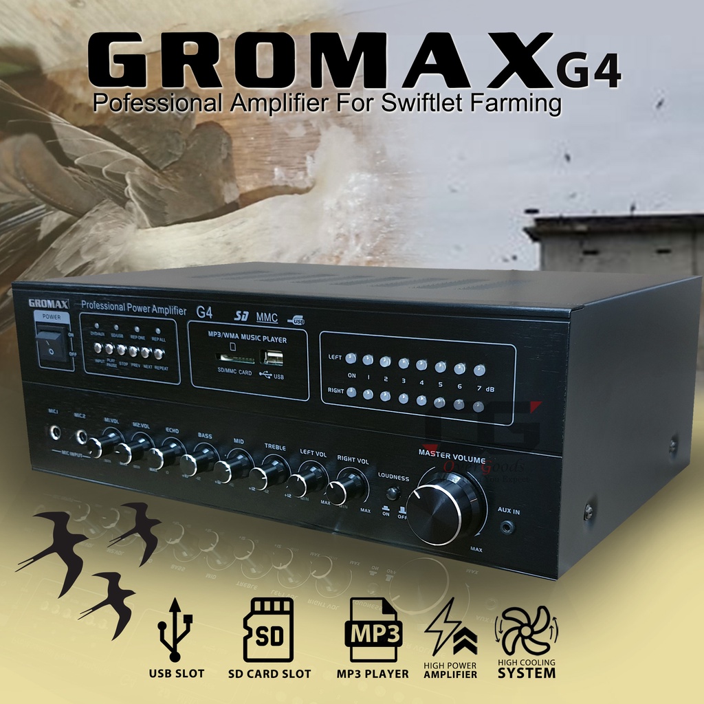 GROMAX G4 Amplifier with bluetooth GROMAX Professional Power amplifier ...