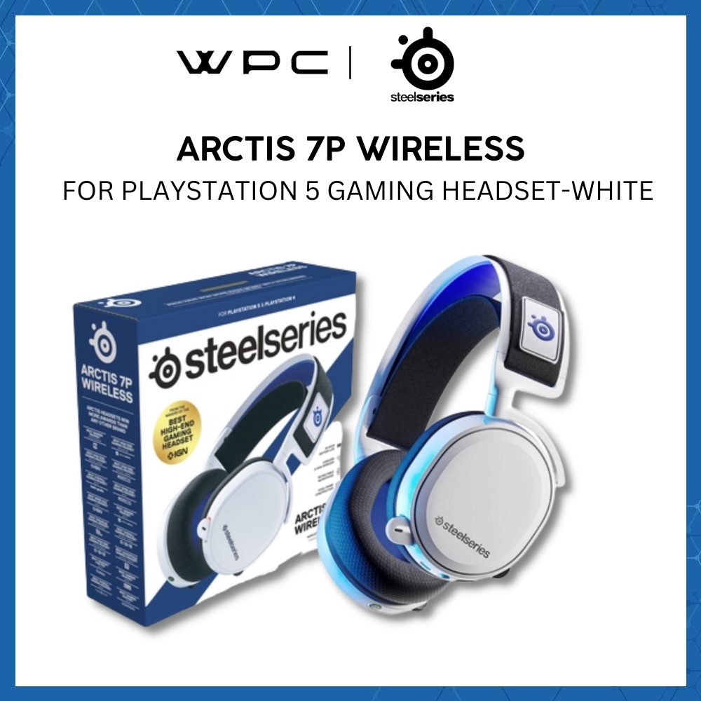 STEELSERIES ARCTIS 7P WIRELESS FOR PLAYSTATION 5 GAMING HEADSET-WHITE ...