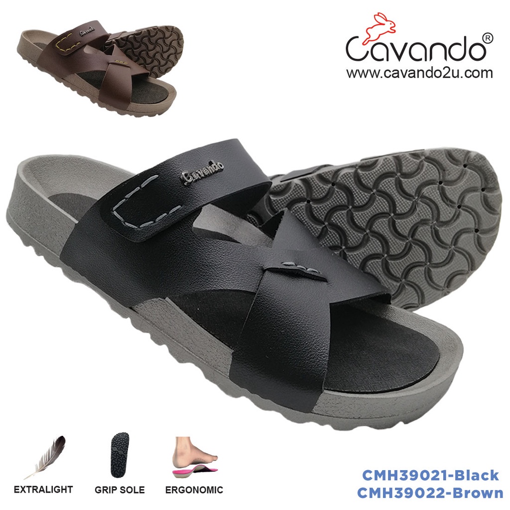 Cavando Men's Sandal CMH39021/CMH39022 (Black/Brown) | Shopee Malaysia