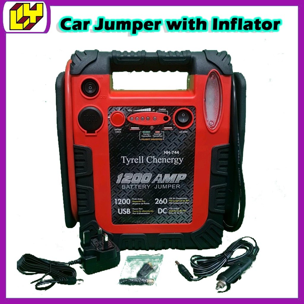Heavy Duty 12V Car Jump Starter Car Battery Jumper 1400A Peak Car ...