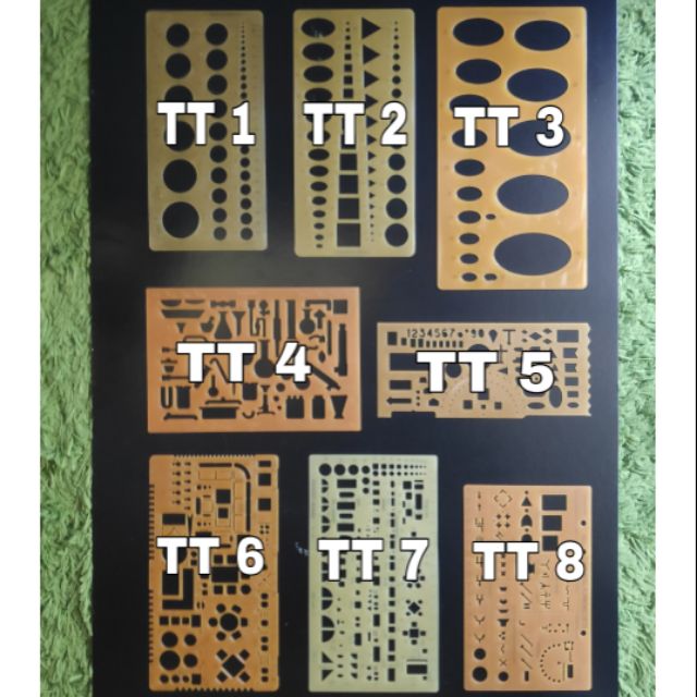 Technical Geometry Design Template Ruler Stencil rule pembaris ukur ...