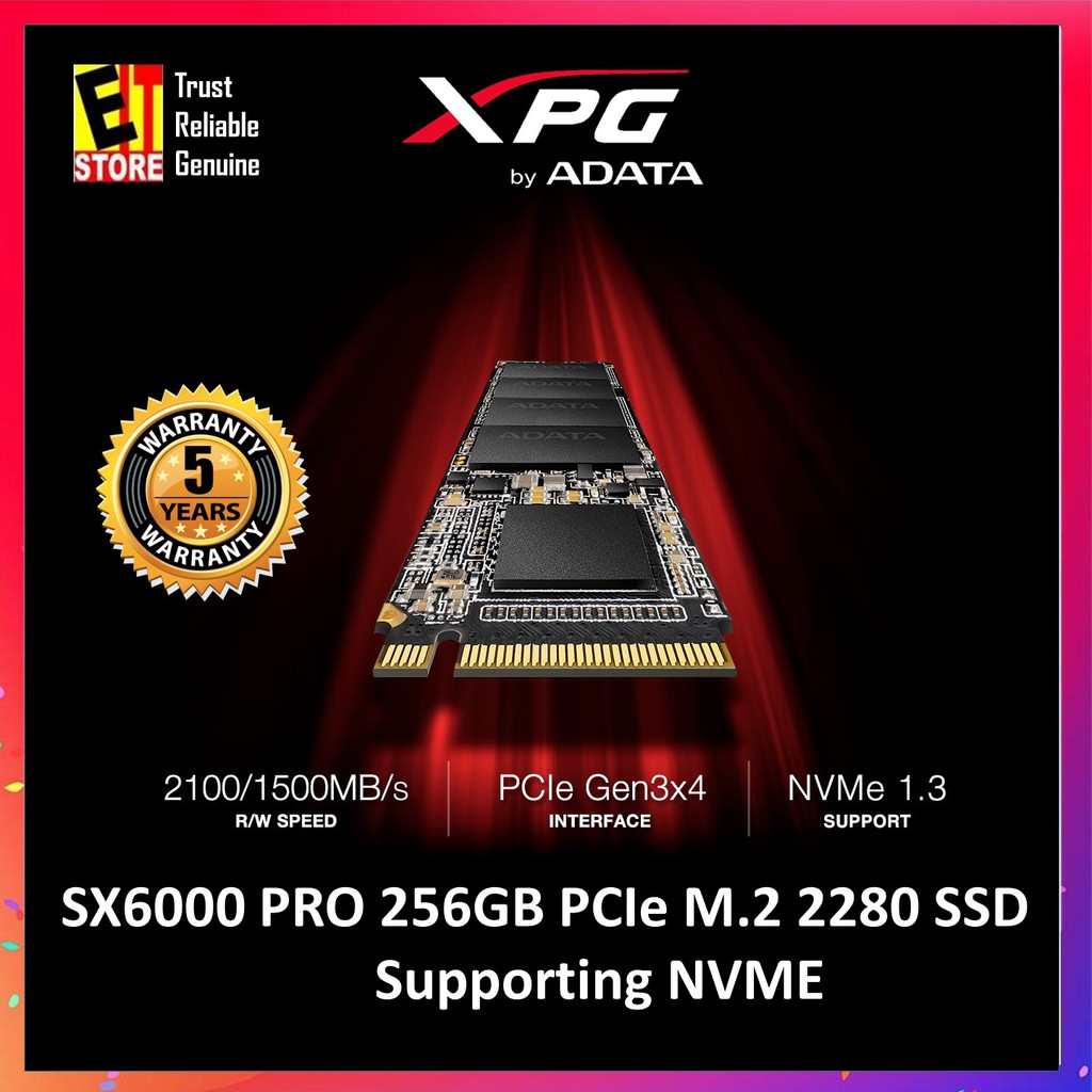ADATA XPG SX6000 PRO PCIe M.2 2280 256GB/ 512GB /1TB SSD (XPG GAMING ...