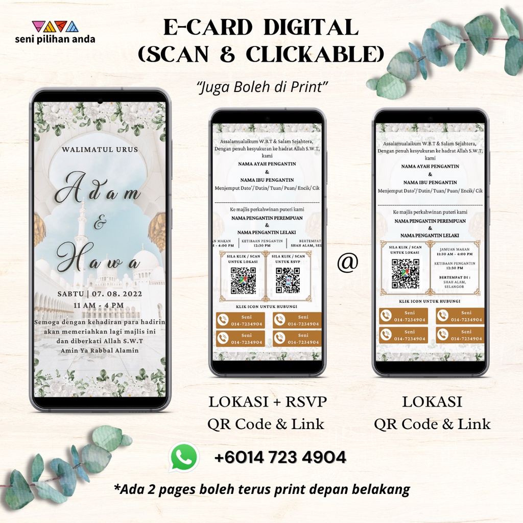 E-CARD PDF RSVP | KAD KAHWIN DIGITAL RSVP @ TUNANG, BIRTHDAY, AQIQAH, BACAAN YASSIN DLL | Shopee ...