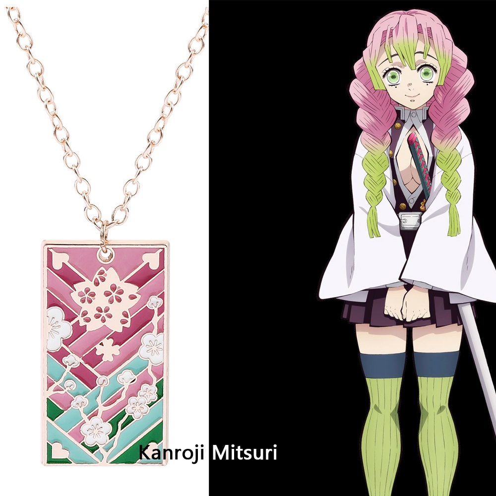 Anime Demon Slayer Necklace Kimetsu no Yaiba Rengoku Kyoujurou Kanroji ...