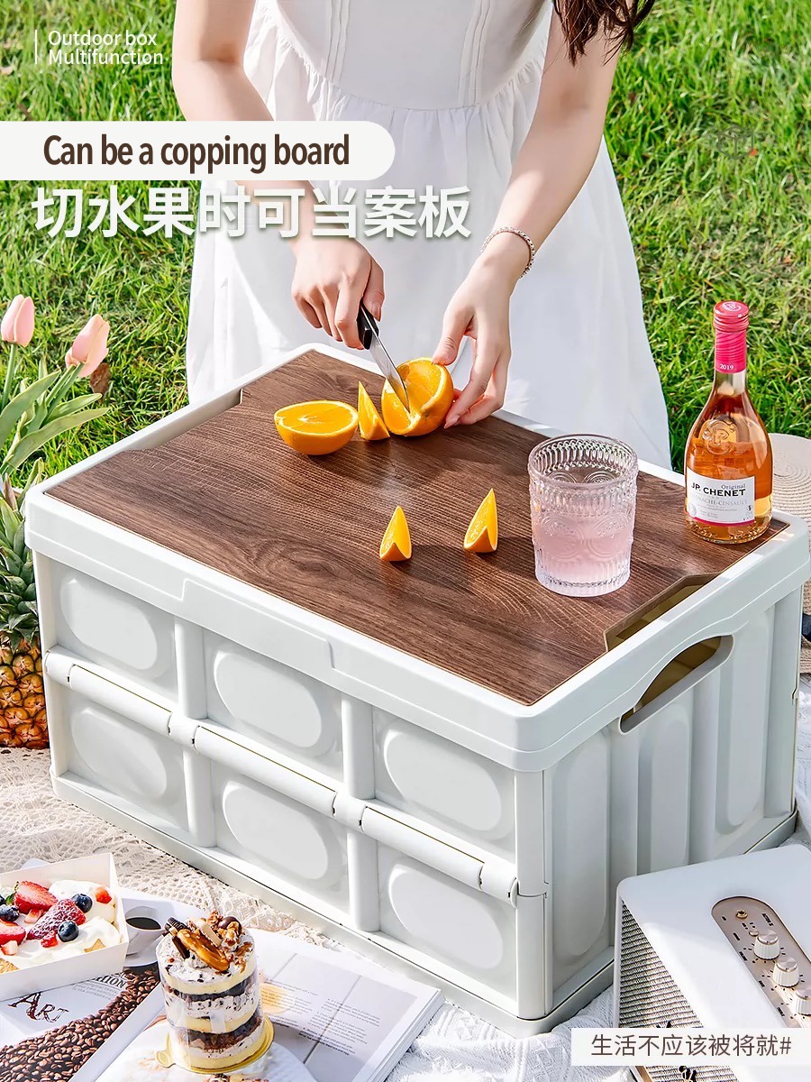 🔥NEW🔥Premium Large 55L Foldable Storage Box Plastic Organizer Box ...