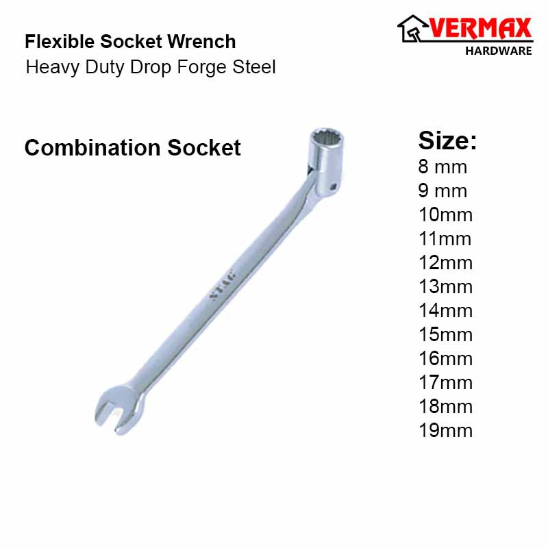 Flexible Combination Socket Wrench / Combination Socket / 2 Way Wrench ...