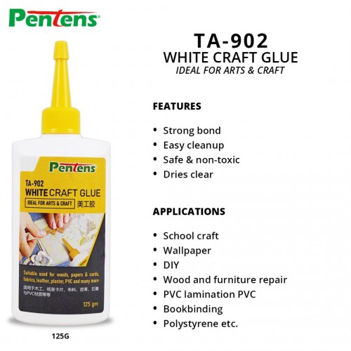 Gam Kraf Putih Pentens TA-902 Untuk Kayu, Kertas & Kad, Fabrik, Kulit ...