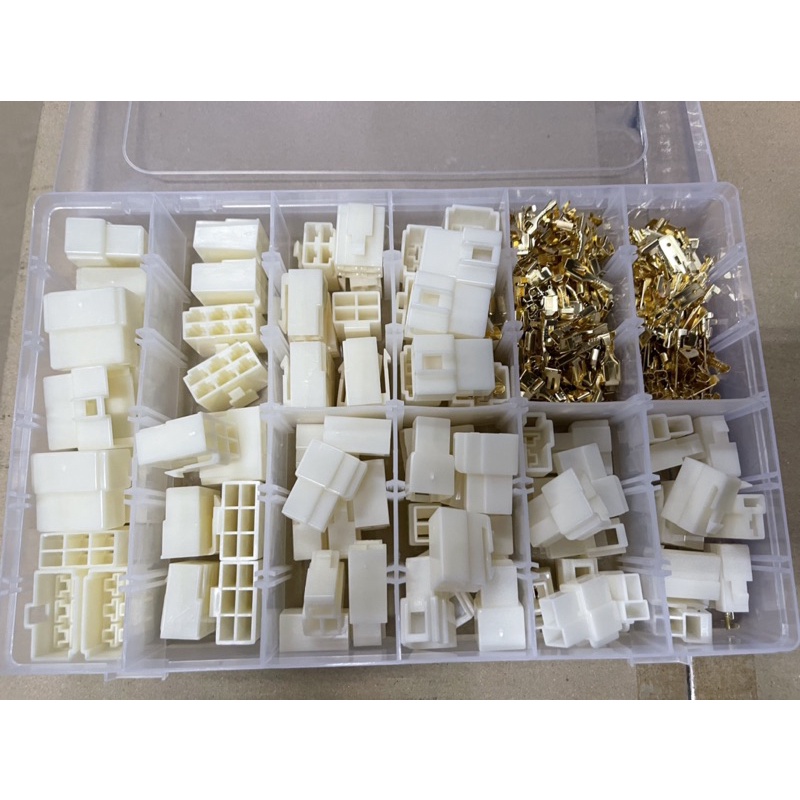 380pcs Spade Connector 2/3/4/6 pin Autos Electrical Insulated Pin Wire ...