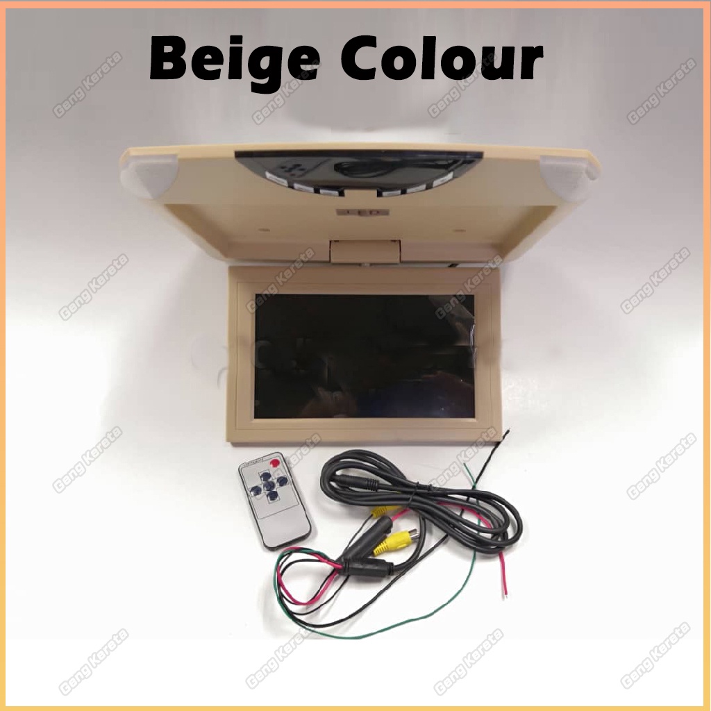 Ultra Slim AV Roof Monitor HD LCD Car Flip Down Roof Kereta Bumbung ...