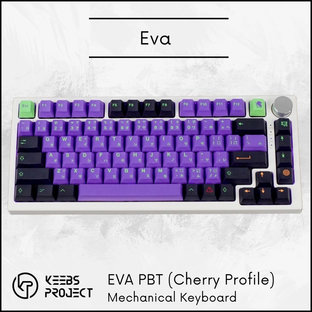 [READY STOCK] EVA 01 PBT keycaps Purple Dye Sub | Purple keycaps | Akko ...