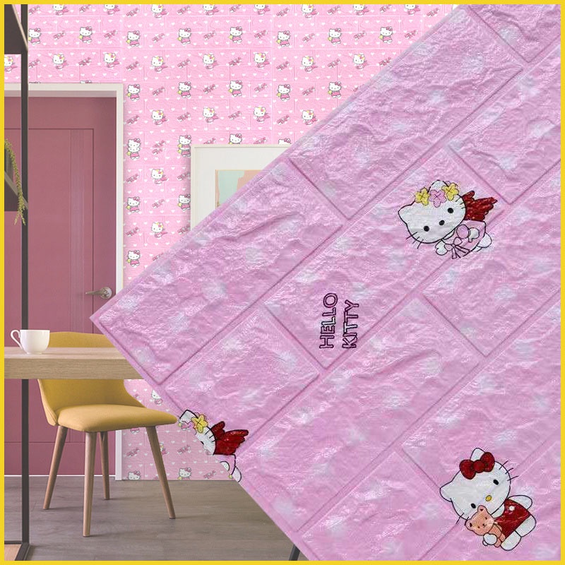 H&B Cartoon Wallpaper design 3D Foam Wall Stickers Wall Paper dinding ...