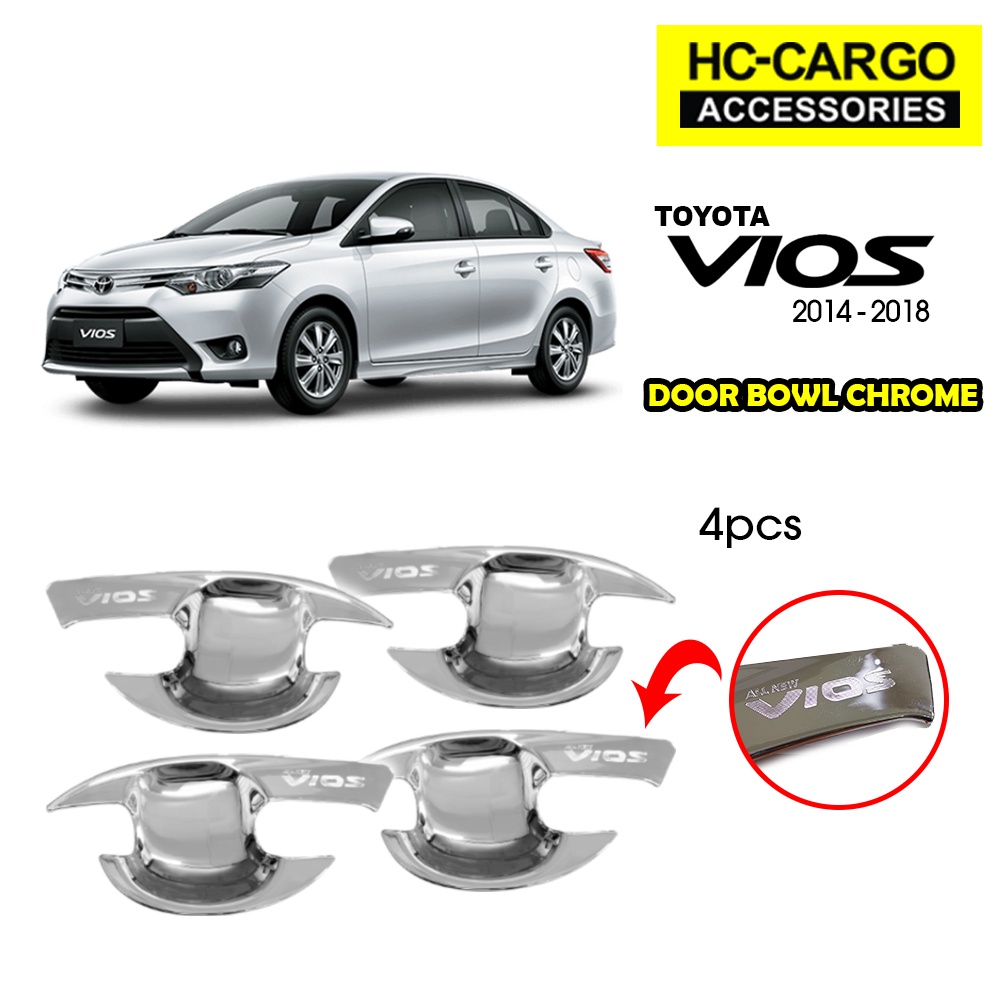 Toyota Vios 2013 - 2019 Door Handle Bowl - Chrome (4 Pcs) | Shopee Malaysia