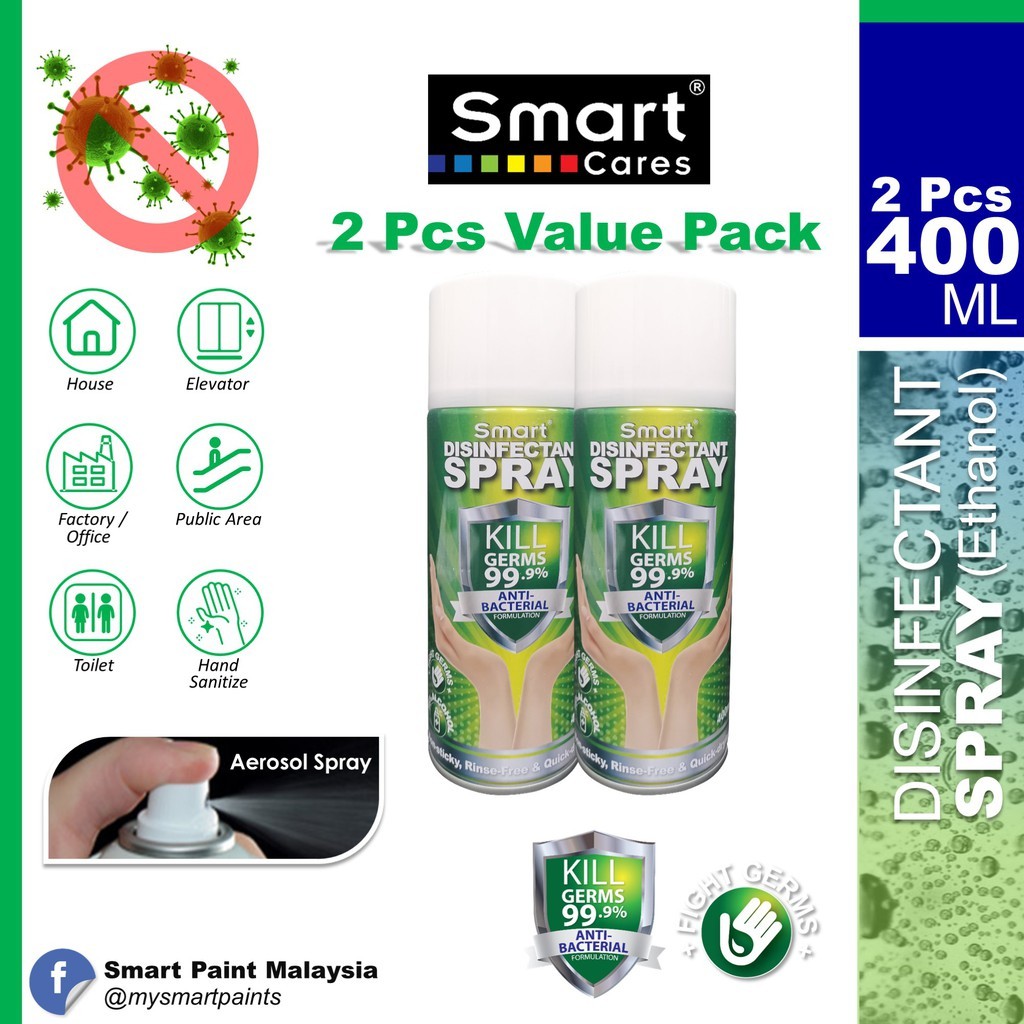 [READY STOCK] Smart Disinfectant Spray - Ethanol (400ml x 2Pcs ...