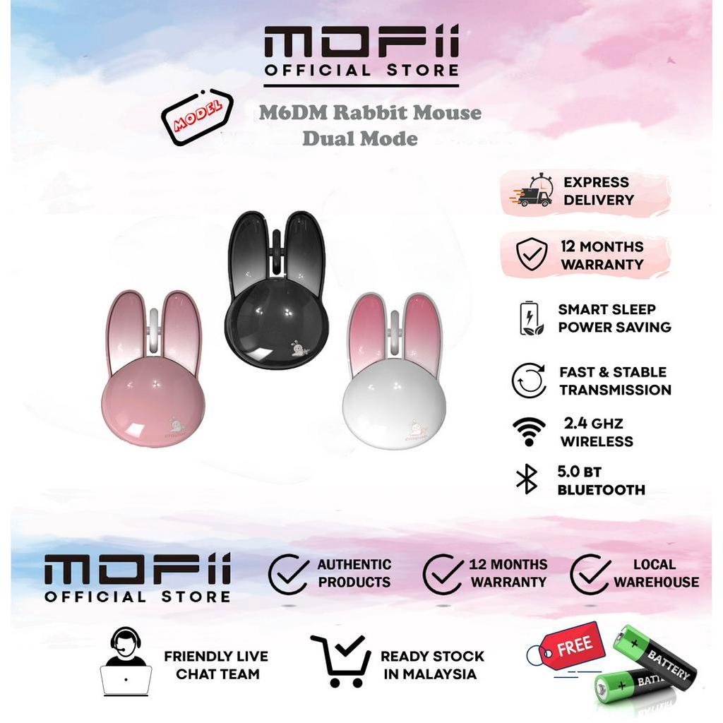 MOFII M6DM Mouse Lightweight Bluetooth Wireless Mouse Dual Mode Office ...
