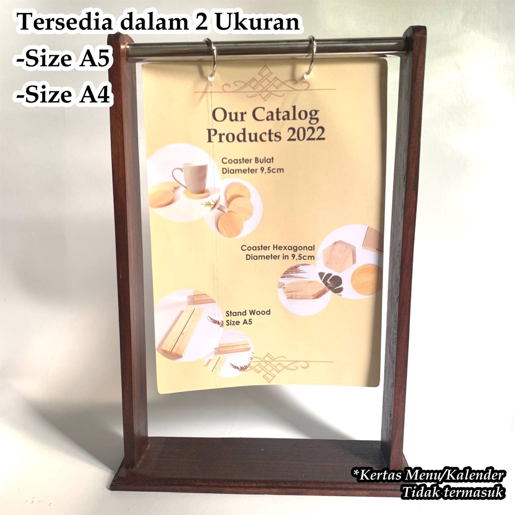 Stainless Menu Stand Size A5 Menu Stand Table Number Display Stand Menu ...