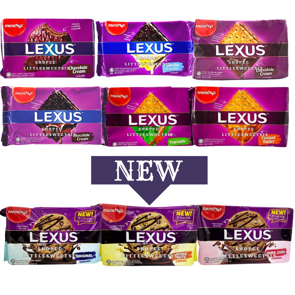 MUNCHY'S LEXUS SANDWICH CRACKERS - 7 FLAVOURS (189g ~ 200g) | Shopee ...