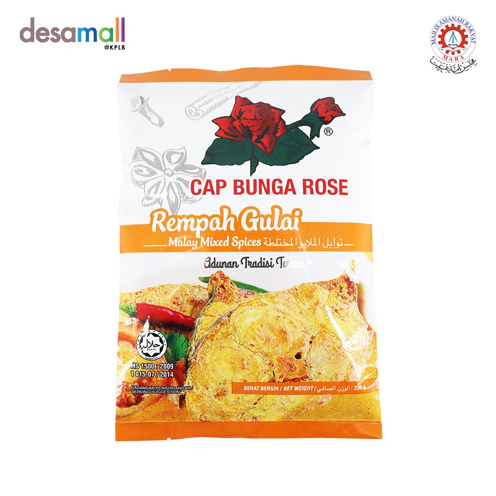 CAP BUNGA ROSE Rempah Gulai (205g) | Shopee Malaysia