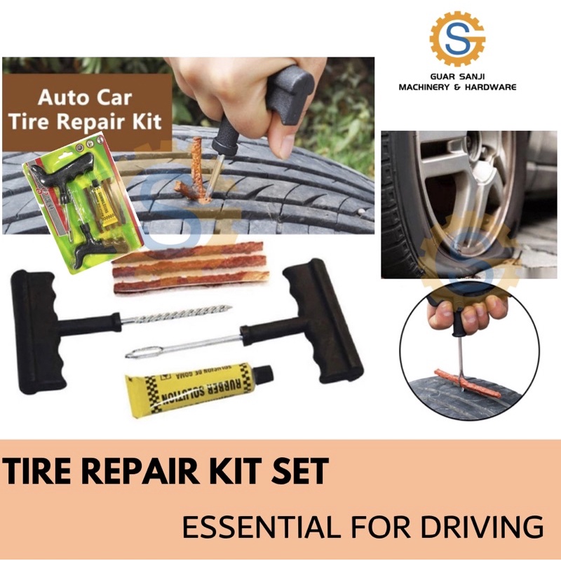 TUBELESS TIRE REPAIR KIT MHR EMERGENCY TYRE PUNCTURE CACING TAYAR MOTOR ...