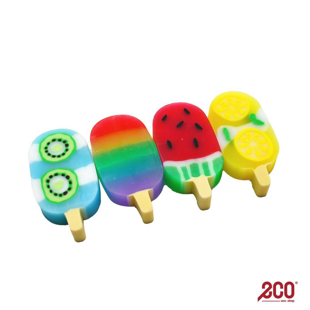 Kreati Fruit Popsicle Ice Cream Shaped Rubber Eraser Set (4pcs/pack ...