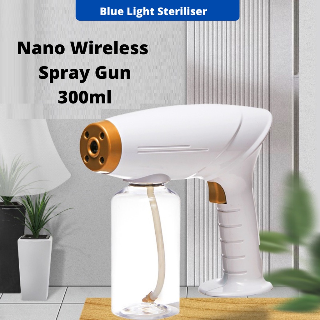 Ready Stock Spray Machine DM Nano Sanitizer spray machine Blue ray handheld disinfection spray gun UV disinfection Shopee Malaysia