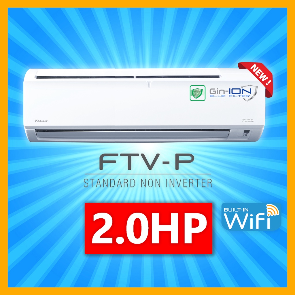 [LATEST MODEL WIFI] Daikin 1.0HP-2.5HP R32 Non Inverter Air Conditioner ...