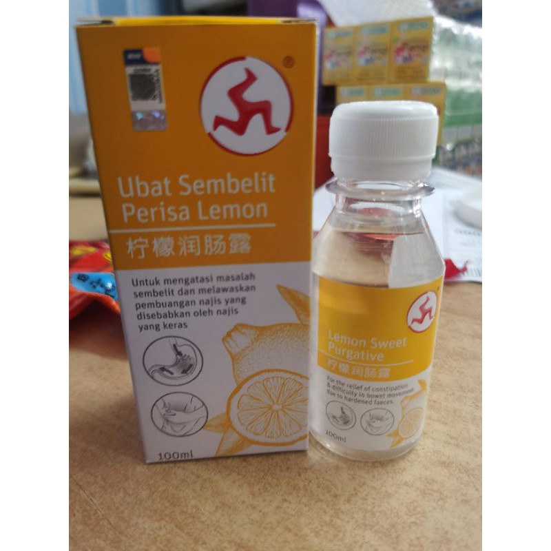 Ubat Sembelit Perisa Lemon Cap kaki Tiga三脚标柠檬润肠露100ml 新包装。 | Shopee ...