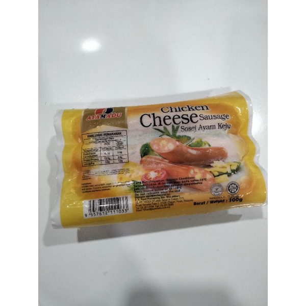 Ayamadu Sausage Cheese 300g / Ayamadu JUMBO Cheese Sausage 800g (8pcs ...