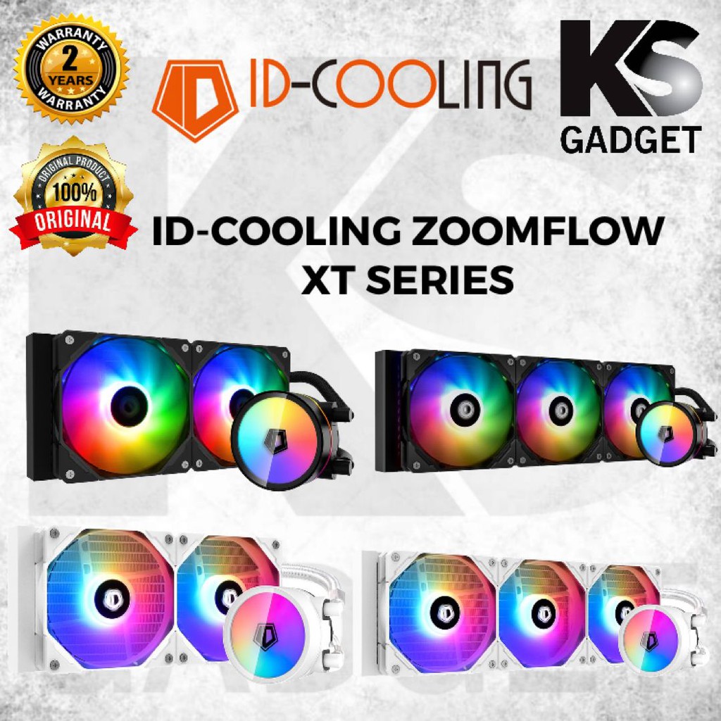 [READY STOCK]ID-Cooling Zoomflow XT 240 / 360 [Black / Snow] ARGB AIO Liquid Cooler with ARGB ...