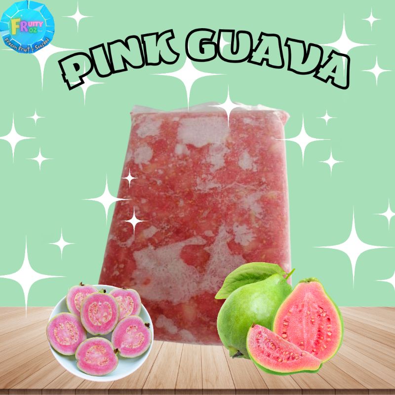 [1KG] Frozen Pink Guava Pulp Puree / Isi Puri Pink Guava Sejuk Beku ...