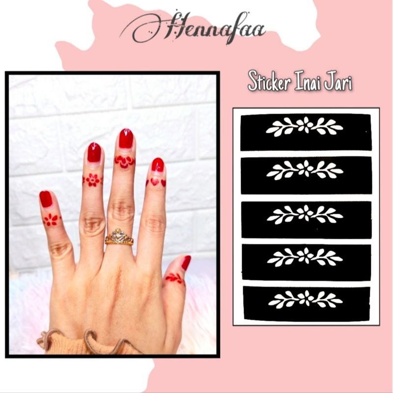 Sticker Inai Jari / sticker henna jari viral hott + freegift | Shopee ...